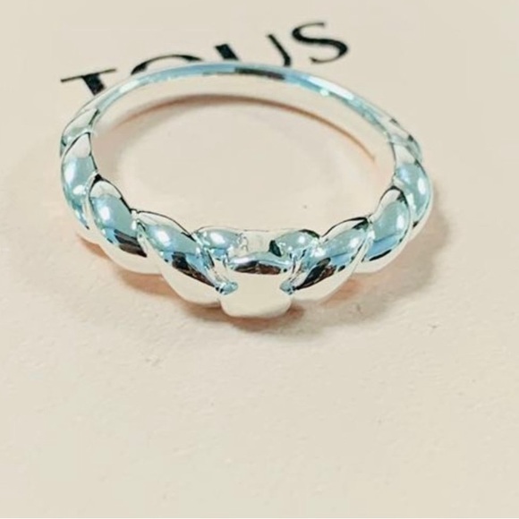 Tous | Jewelry | Tous Twisted Silver Ring Bear Motif Size 7 925 Sterling Silver | Poshmark